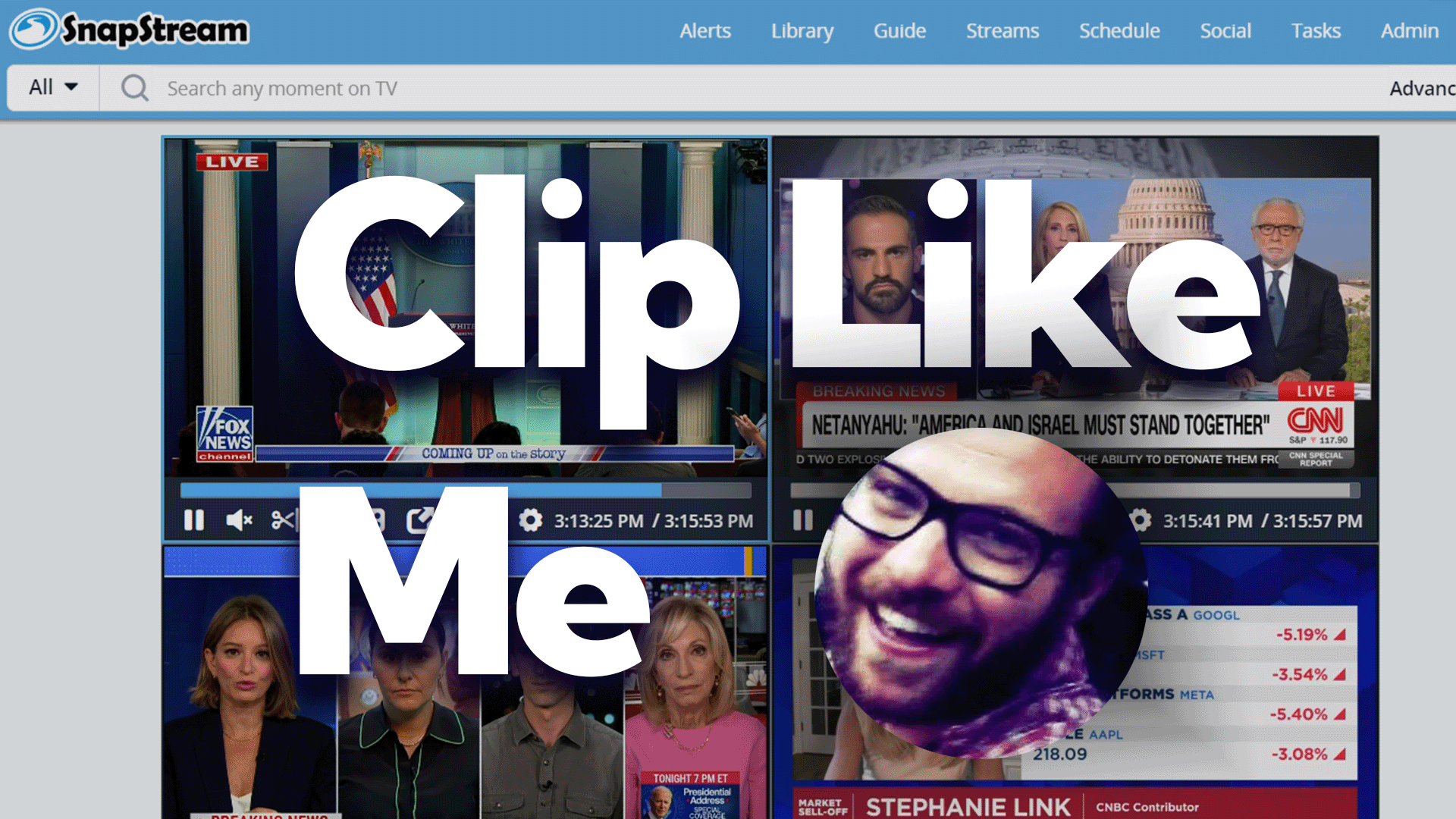 Aaron gets clips with SnapStream to make moments that matter